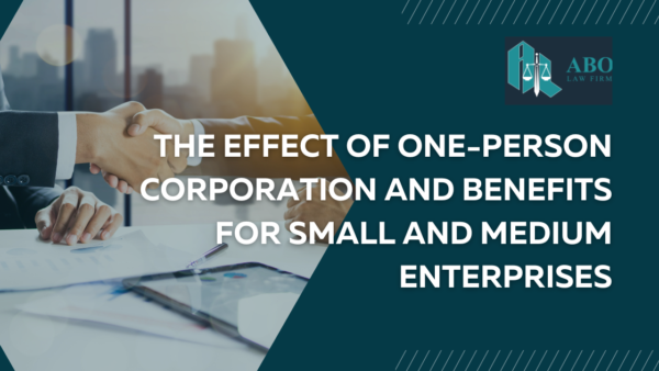 The Effect of One Person Corporation and Benefits for MSMEs